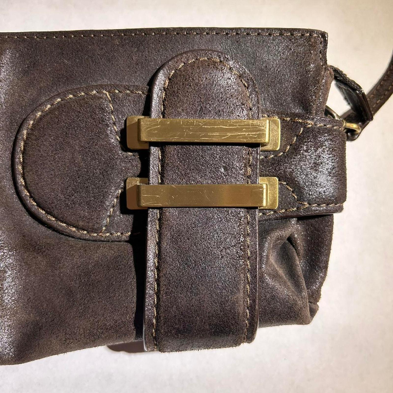 Vtg Sondra Roberts Bag Heavy Leather Brown Baguette - Etsy