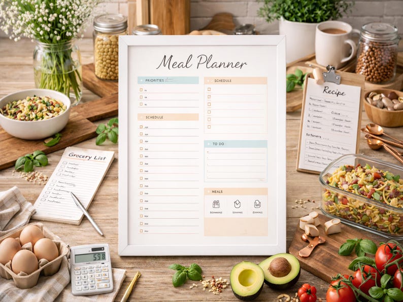 Meal Planning System Printable | Weekly Meal Planner, Food Budget ...