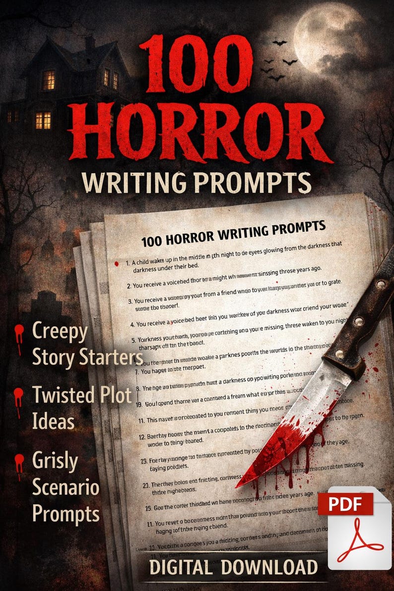 100 Horror Prompts for Ai - Etsy Australia