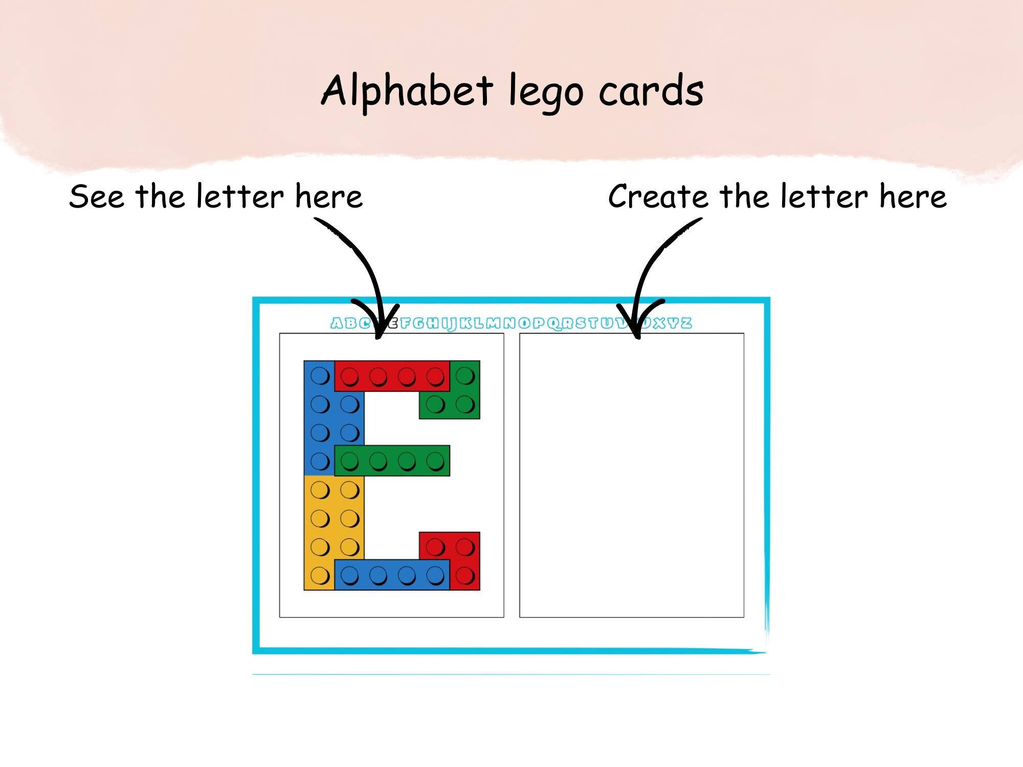 Alphabet Lego Cards - Etsy
