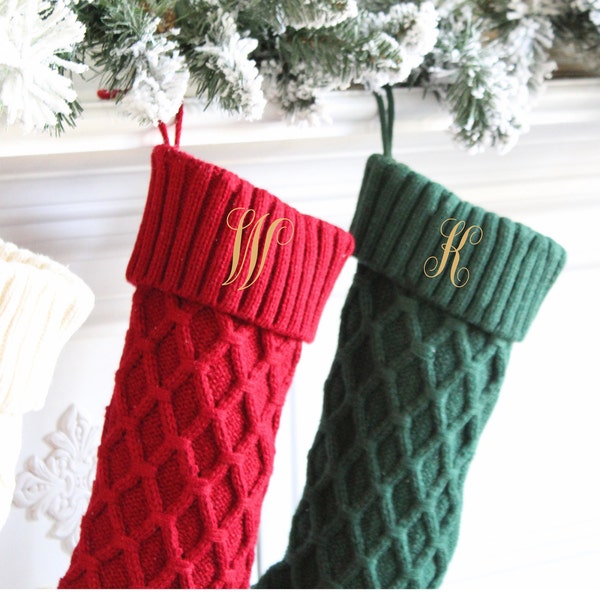 Monogrammed Stocking - Etsy