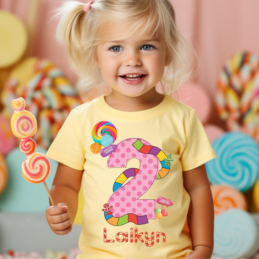 Personalized Candy Birthday Number Shirt: Custom Sweet One Tee - Etsy