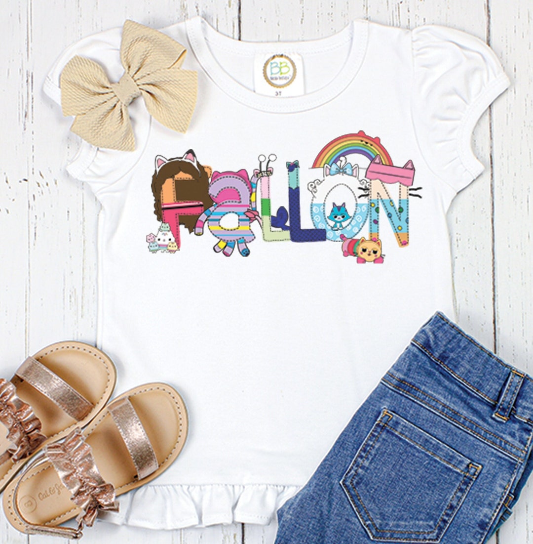Personalized Character Dollhouse Name Shirt: Gabby Theme Monogram - Etsy