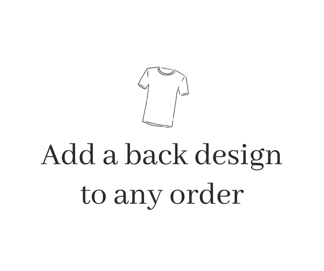 Add a Back Design to Any Order! This is an ADD ON Option and Should Be ...
