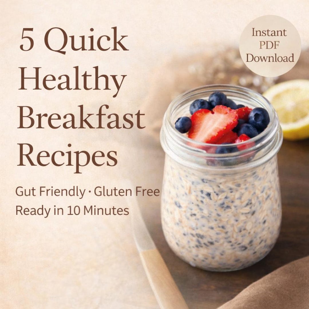 5 Quick Healthy Breakfast Recipes PDF | Gut Friendly Gluten Free 10 Min ...