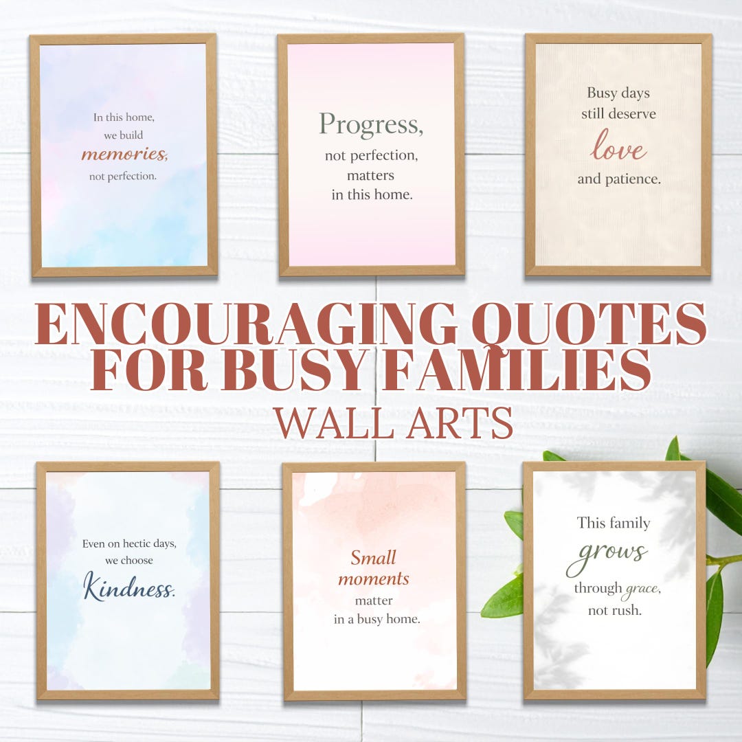 Encouraging Family Quotes Wall Art | Positive Affirmations Printable ...