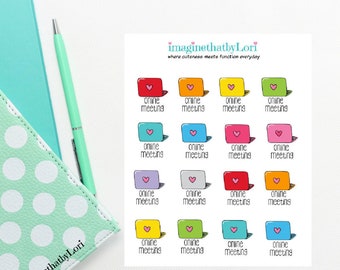 Happy Virtual Meeting Tracker Reminder Stickers Erin Condren Life ...