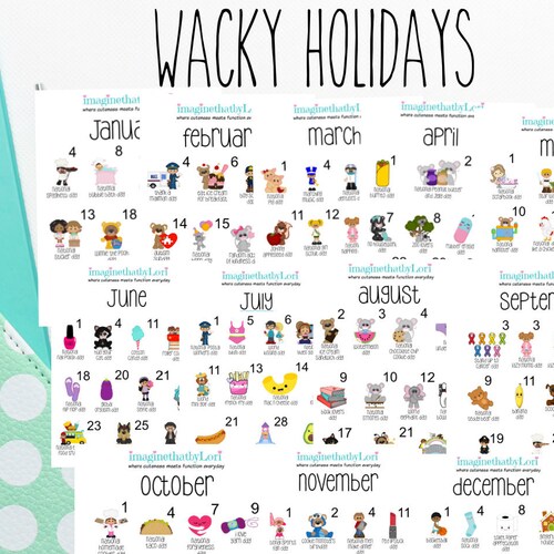 April Fun Holiday Stickers Silly Holidays Stickers National - Etsy