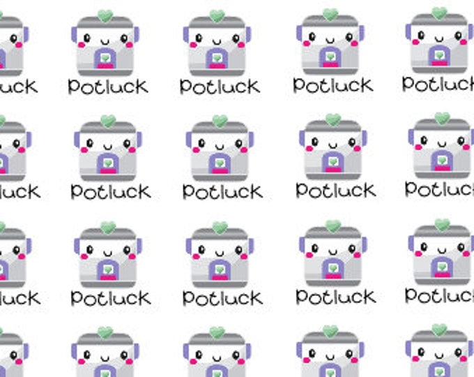 Potluck Dinner Planner Stickers | Etsy