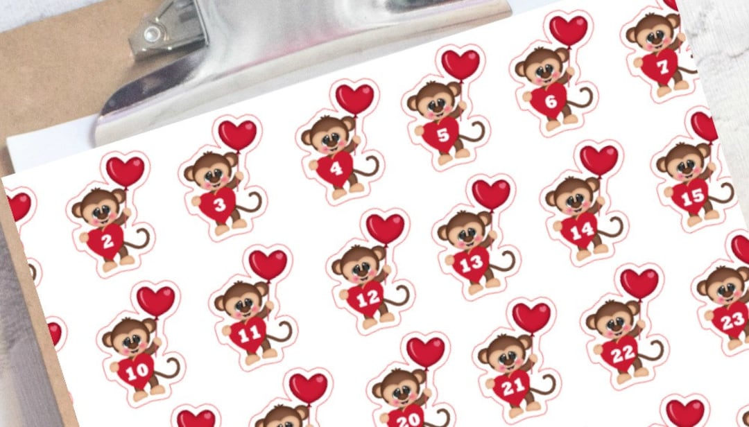 Valentine Countdown and Date Cover Ups - Etsy