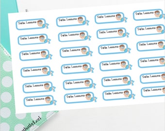 Swim Lesson Stickers - Etsy