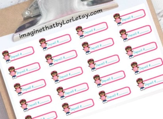 Bank Deposit Planner Stickers | Etsy