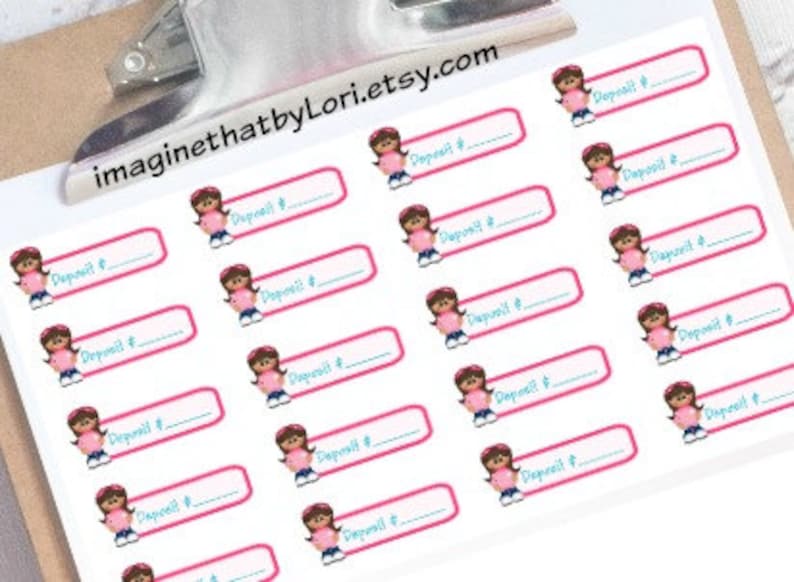 Bank Deposit Planner Stickers | Etsy