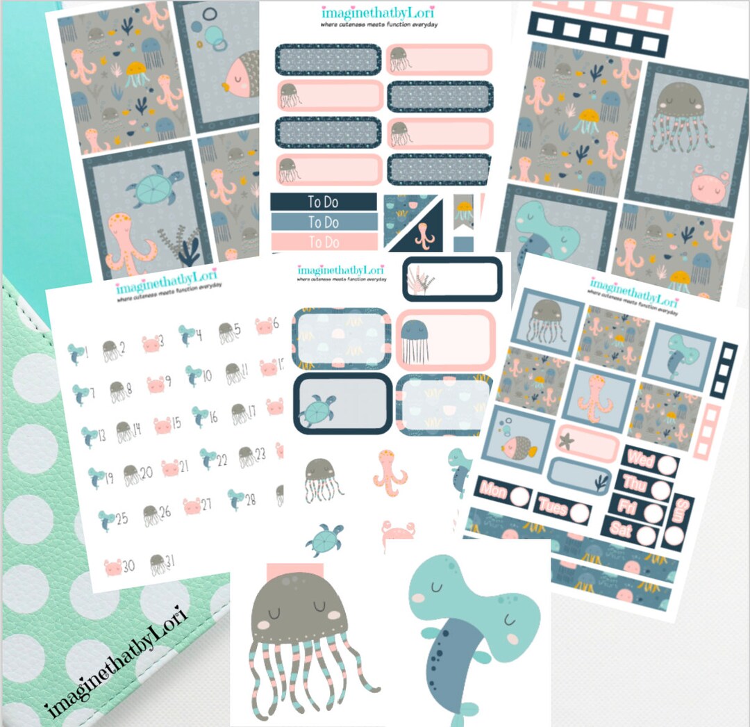 Under the Sea Mini Kit Beach Summer Vacation Turtle Jellyfish Shark - Etsy