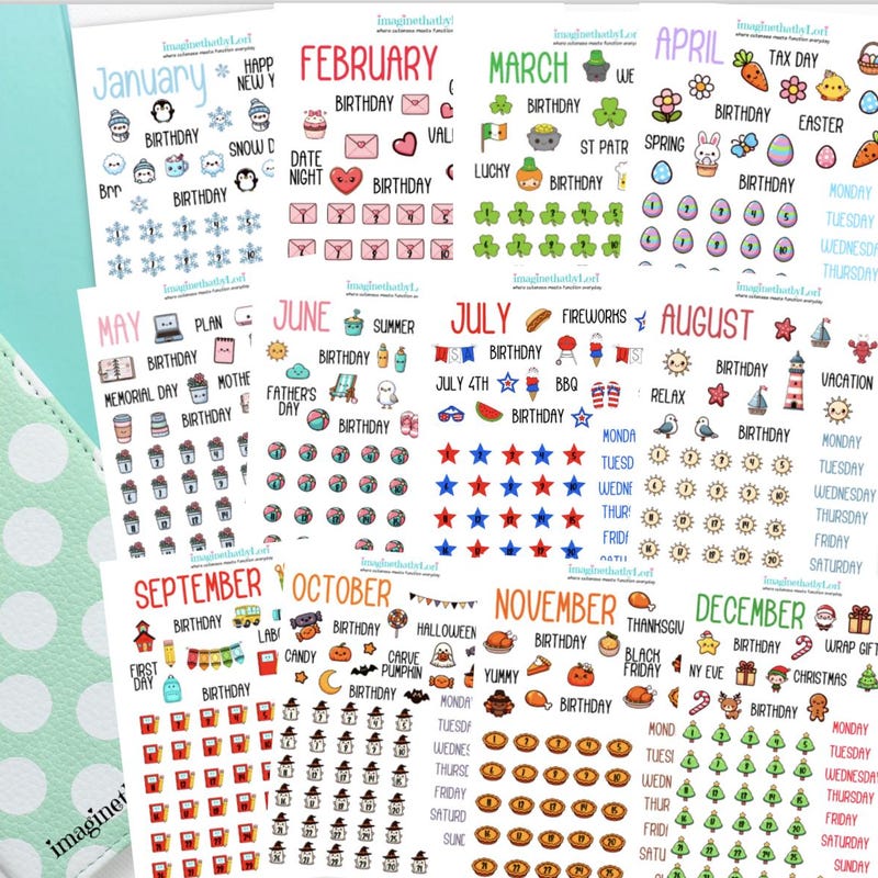 12 Week Date Calendar - Etsy