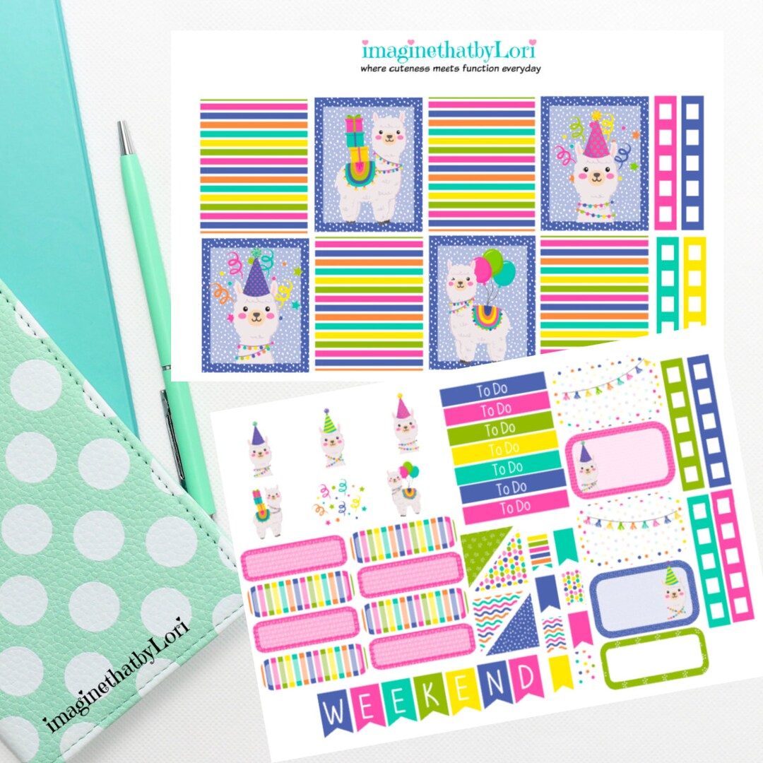 Llama Birthday Party Celebration Kit - Etsy