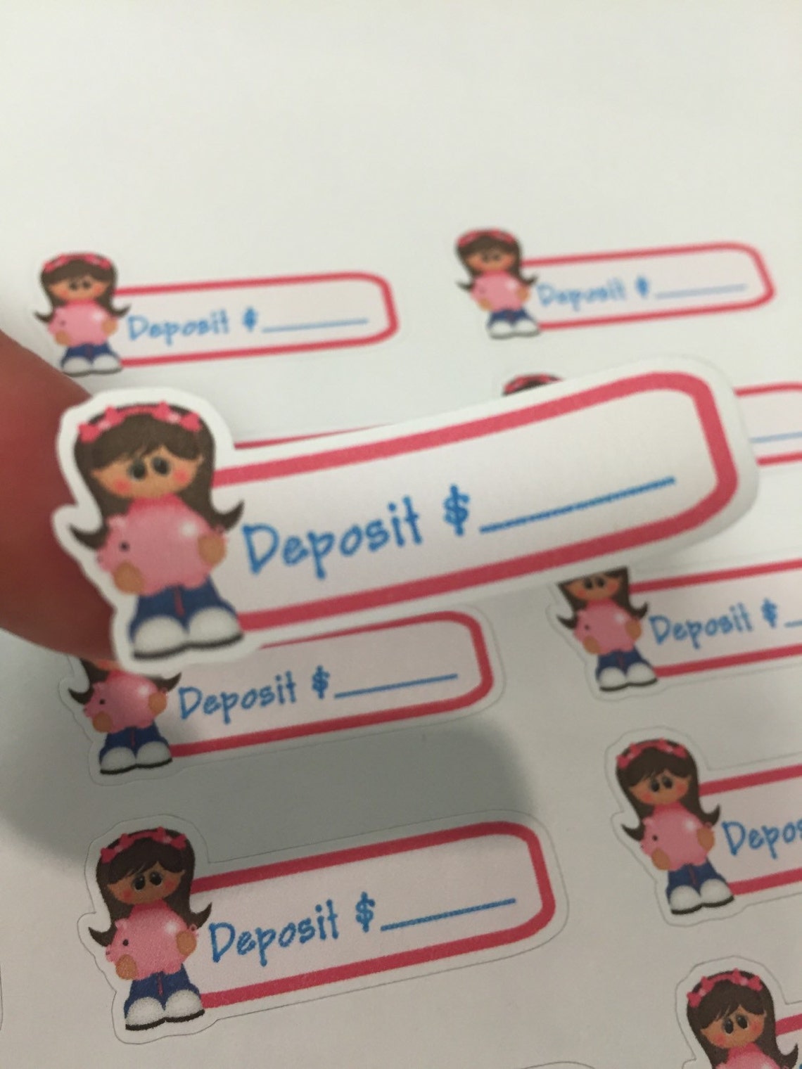 Bank Deposit Planner Stickers | Etsy