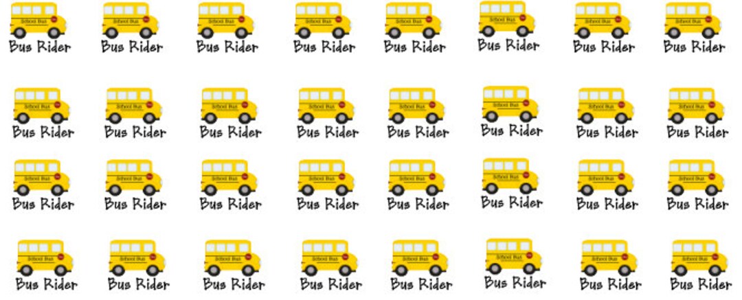 Bus Rider Planner Stickers - Etsy
