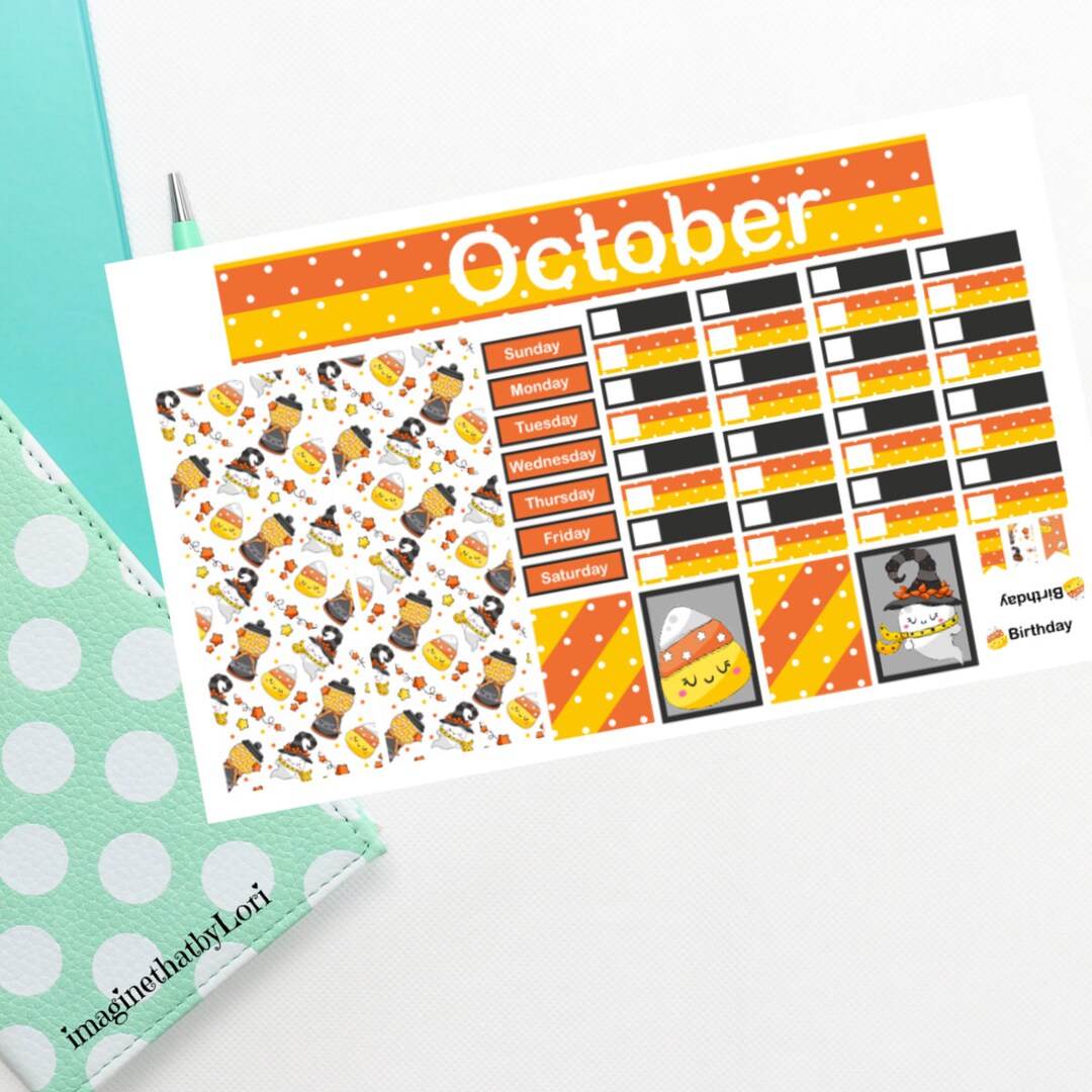 Hobonichi Monthly October Candy Corn Ghosts - Etsy