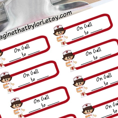 Nurse on Call Planner Stickers - Etsy