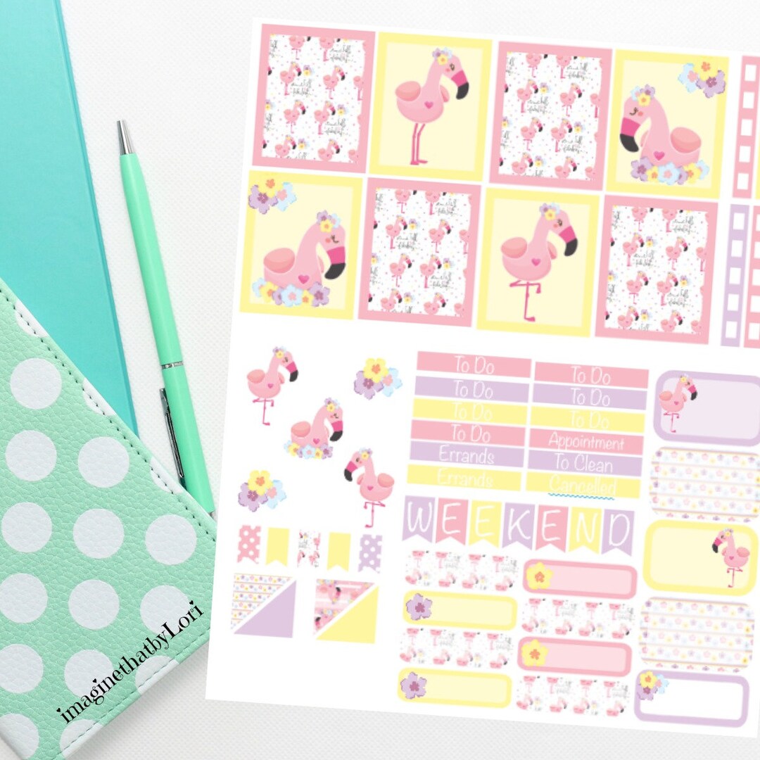 Flamingo Flowers Pink and Yellow Kit - Etsy