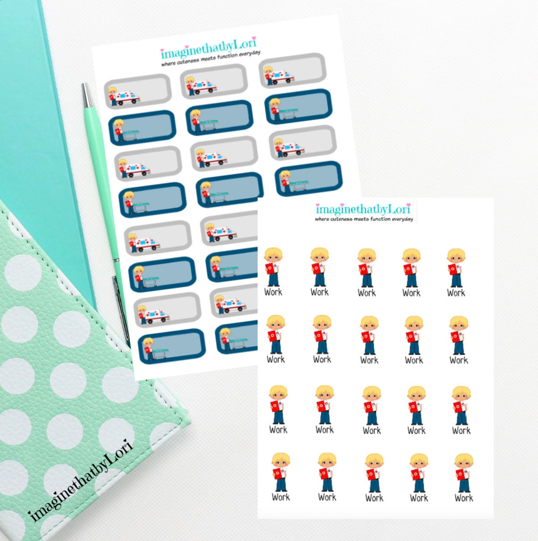 EMT Boy Blonde Man Hair First Responder Paramedic Planner Stickers - Etsy