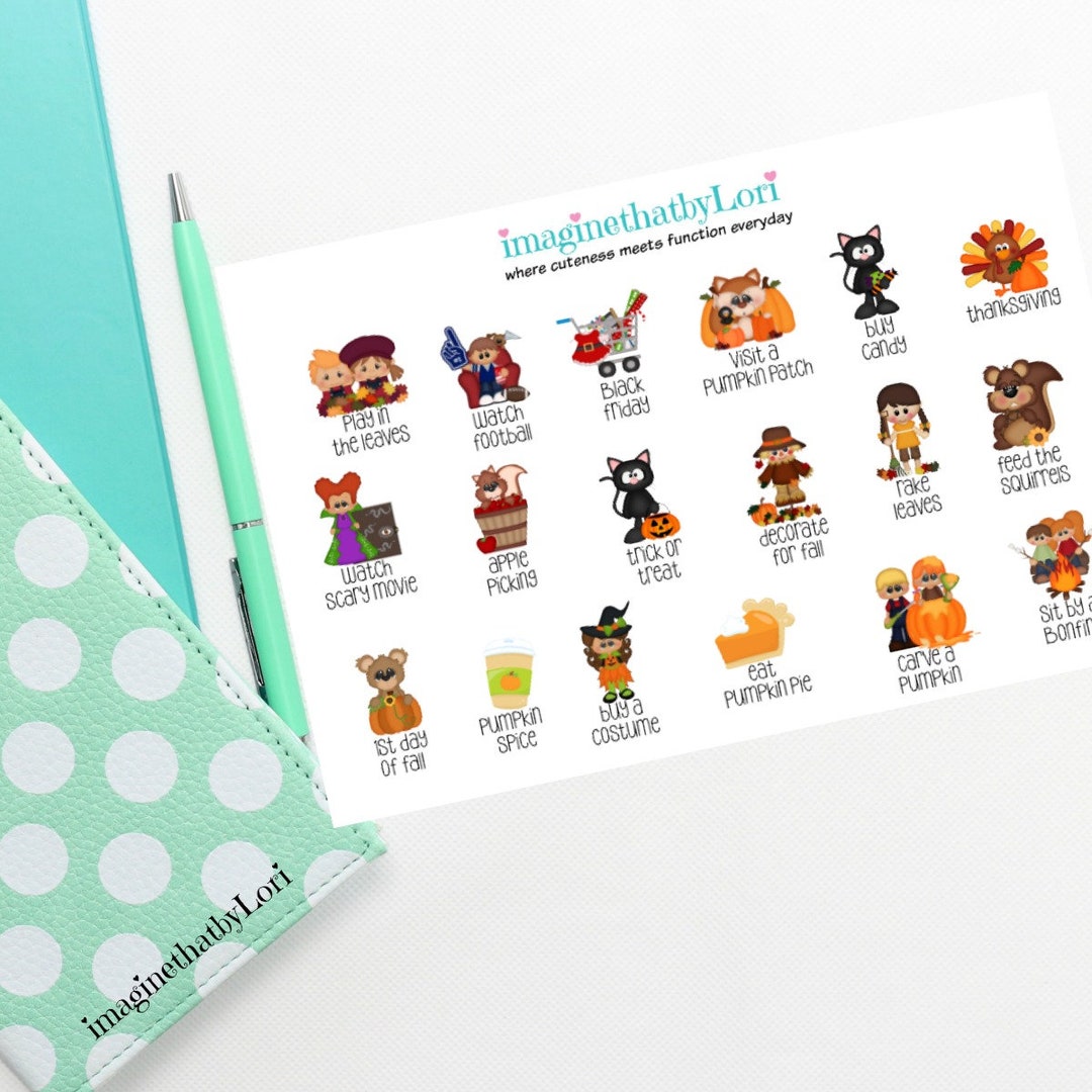Fall Bucket List Planner Stickers - Etsy