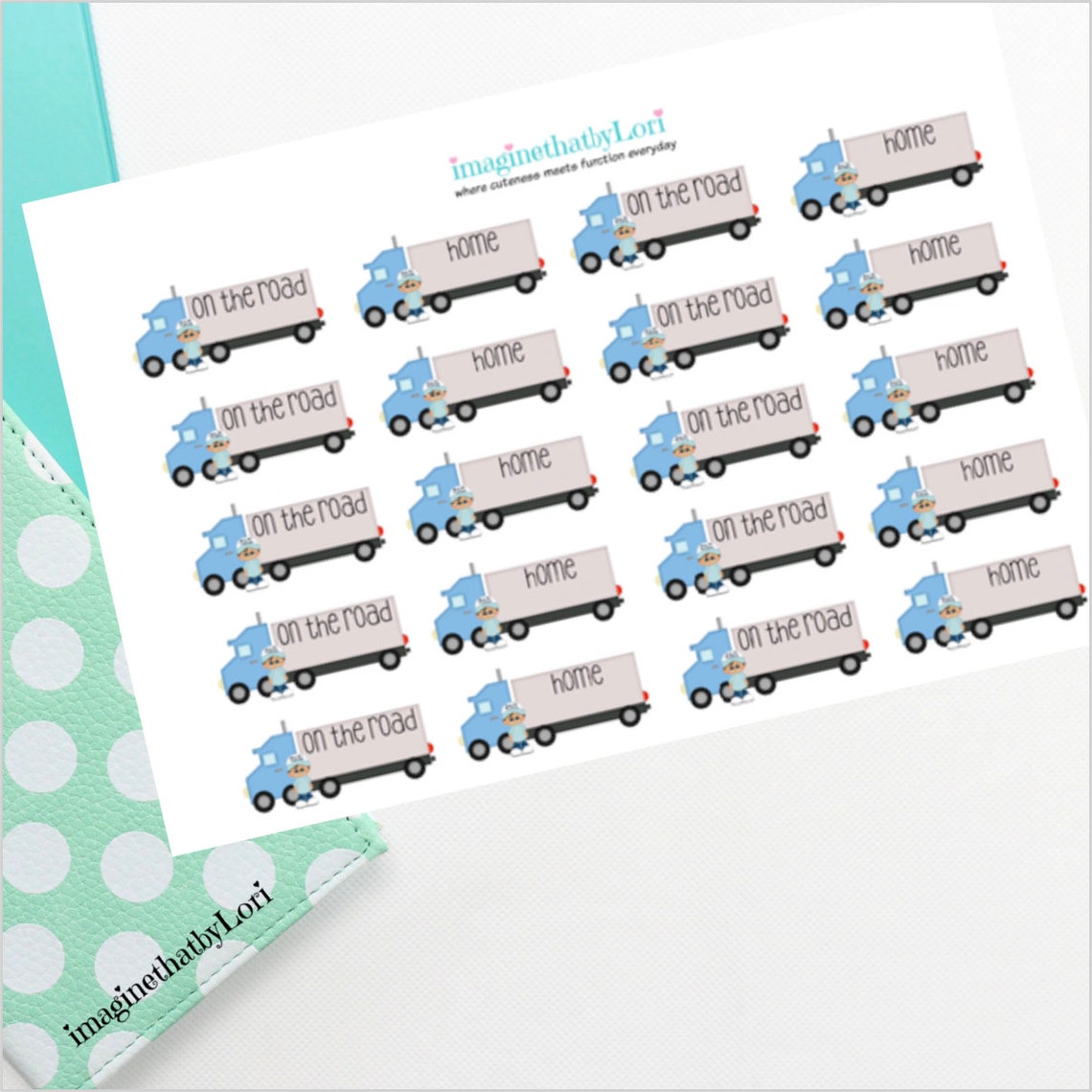 OTR Truck Driver Schedule Work Planner Stickers - Etsy