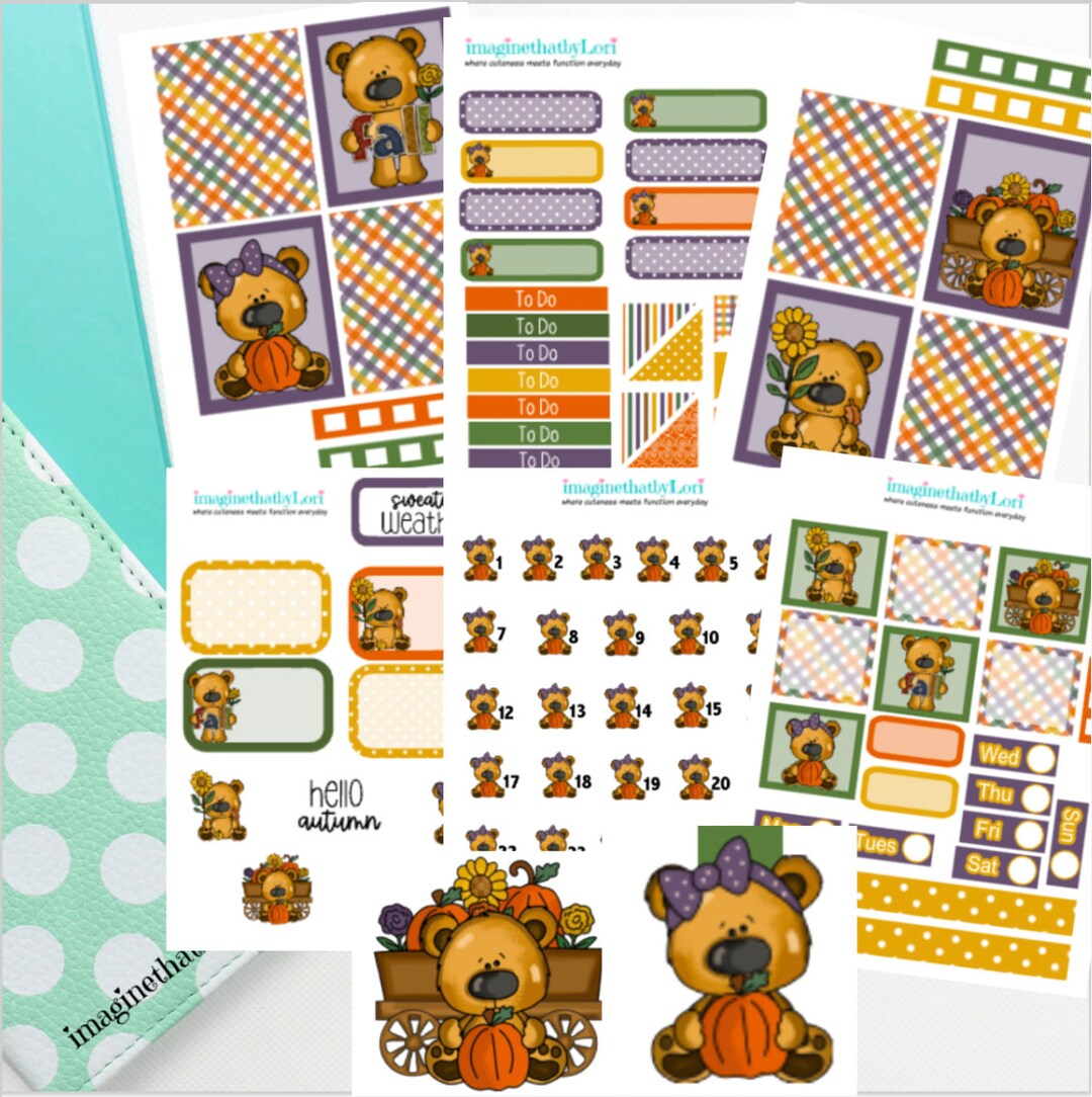 Fall Bears Harvest Autumn Mini Kit - Etsy