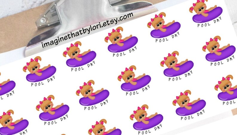 Pool Day Planner Stickers | Etsy