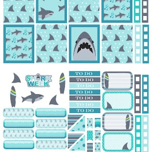 Shark Week Planner Stickers - Etsy