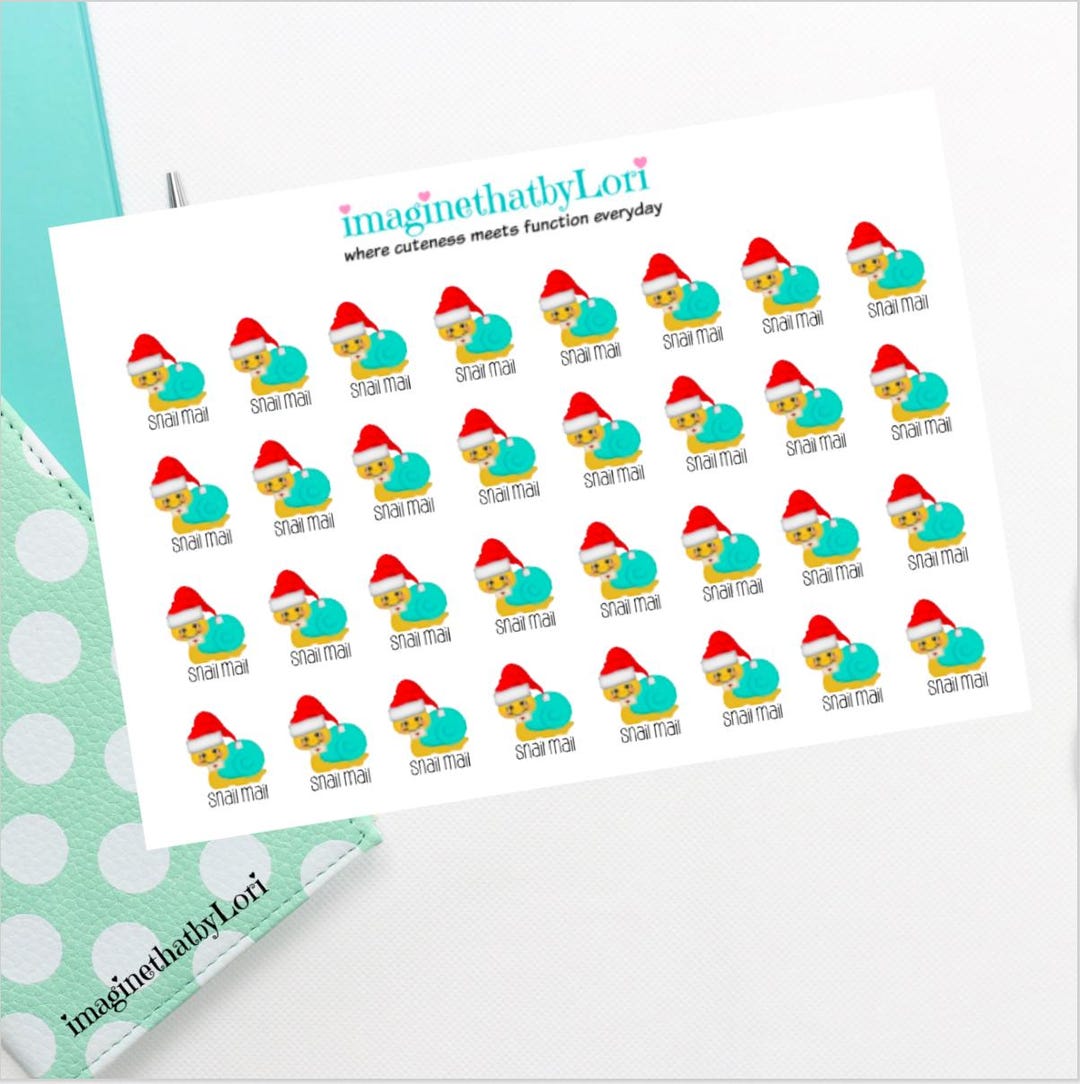 Holiday Christmas Snail Mail Planner Stickers Envelope Seals - Etsy