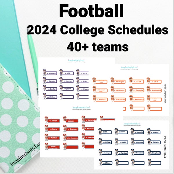 Football Schedules 2024 - Etsy