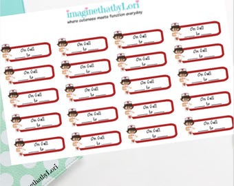 Medical Work Schedule Planner Stickers, Nurse Doctor on Call Stickers ...