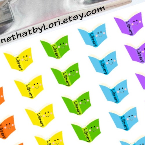 Library Reminder Planner Stickers - Etsy