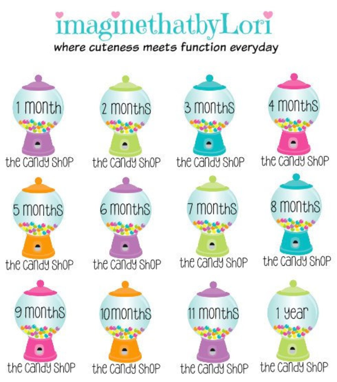 The Candy Shop Bubble Gum Monthly Countdown - Etsy