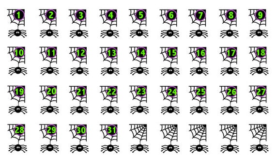 Spider Web Countdown Date Cover - Etsy