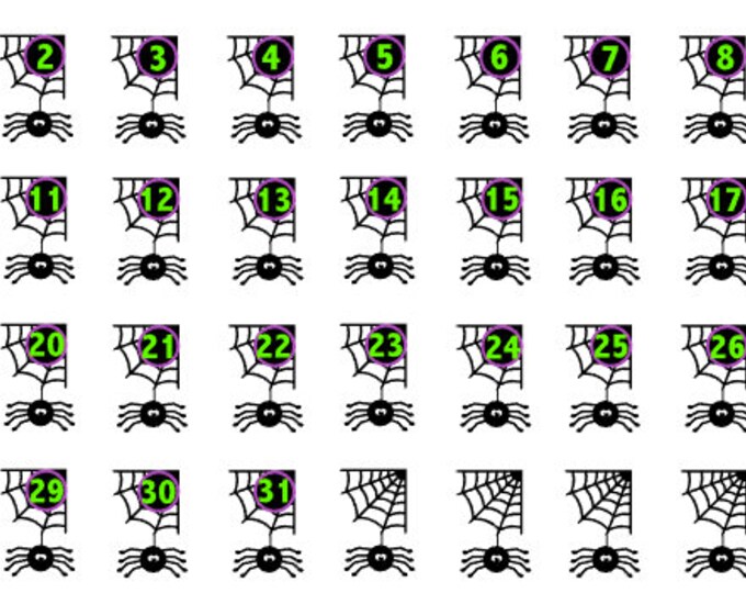 Spider Web Countdown Date Cover | Etsy