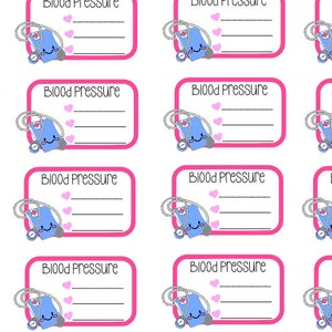 Blood Pressure Tracking Planner Stickers - Etsy