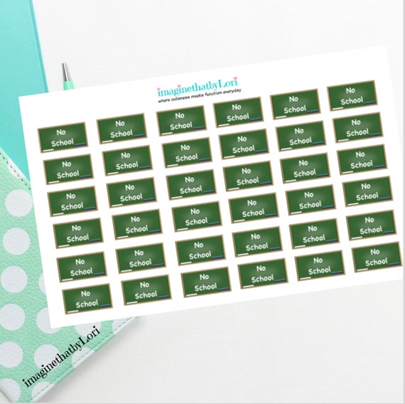 No School Planner Stickers | Etsy