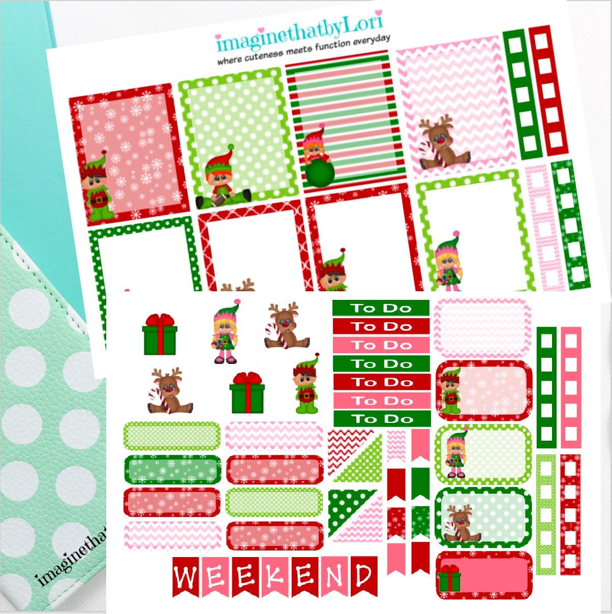 Santa's Helpers Planner Stickers Christmas December - Etsy