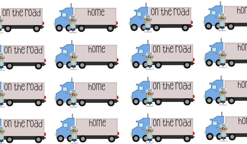 OTR truck driver schedule work planner stickers | Etsy