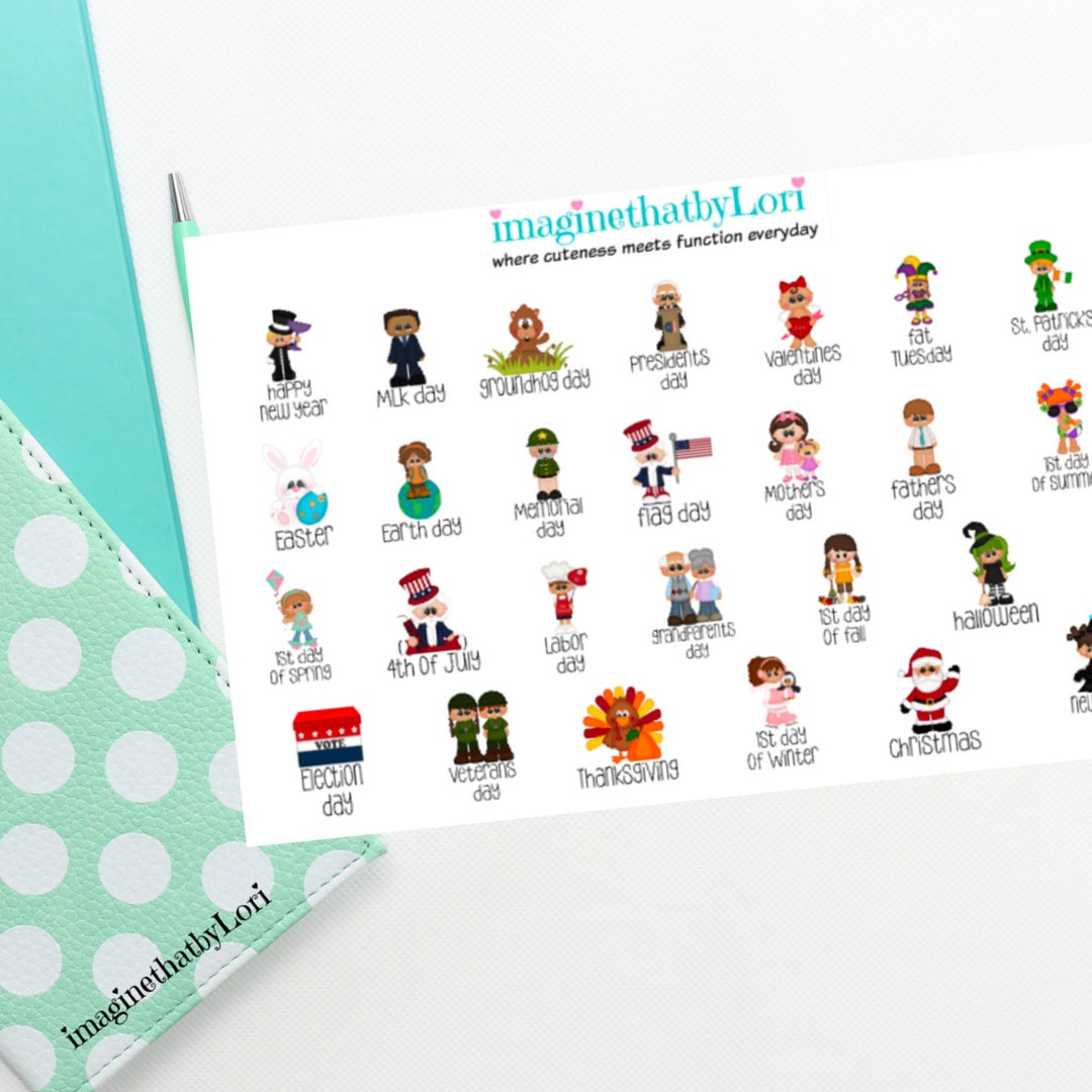 Holiday Planner Stickers - Etsy