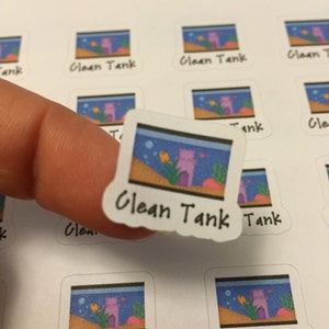 Clean Fish Tank or Fish Bowl Planner Stickers | Etsy