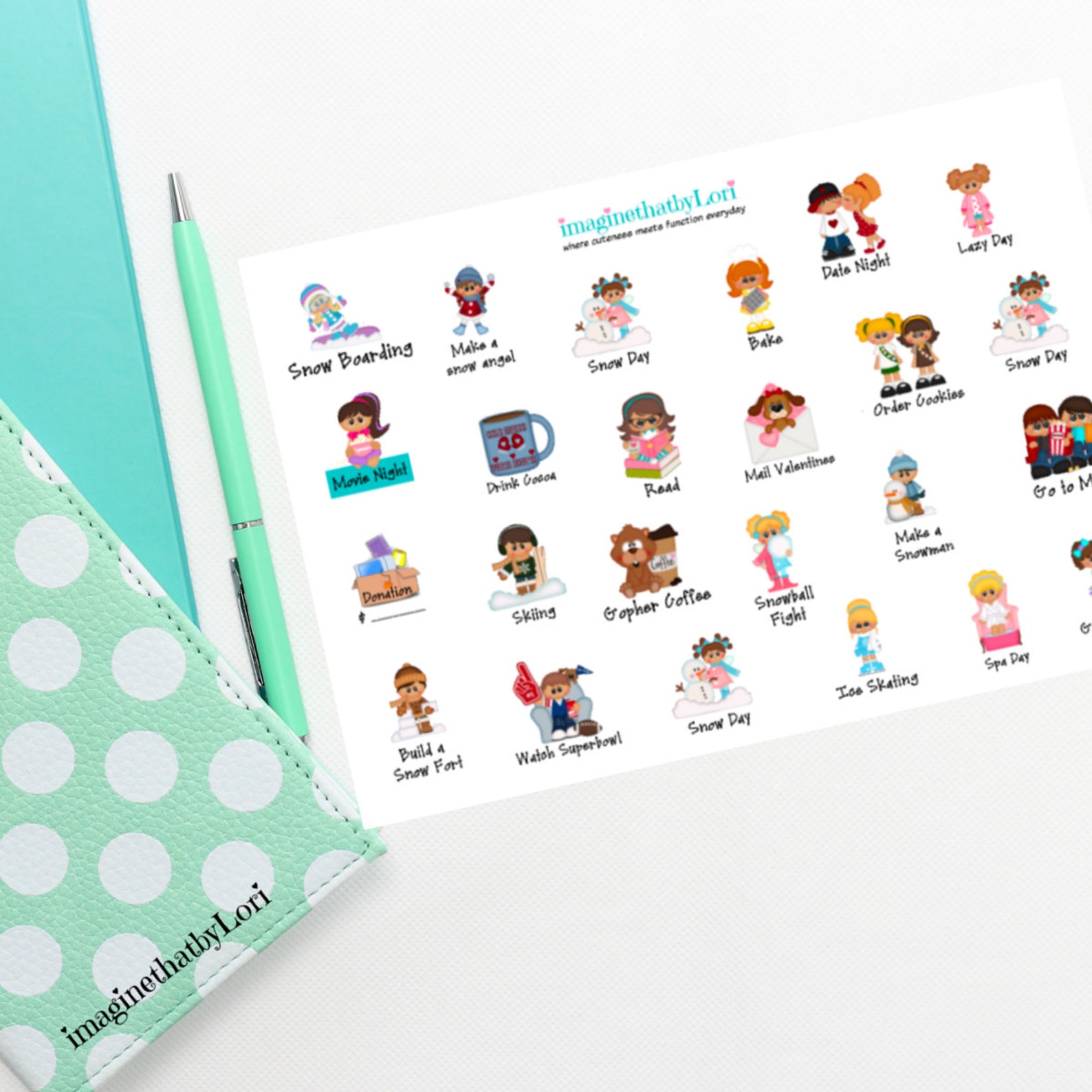 Winter Bucket List Planner Stickers - Etsy