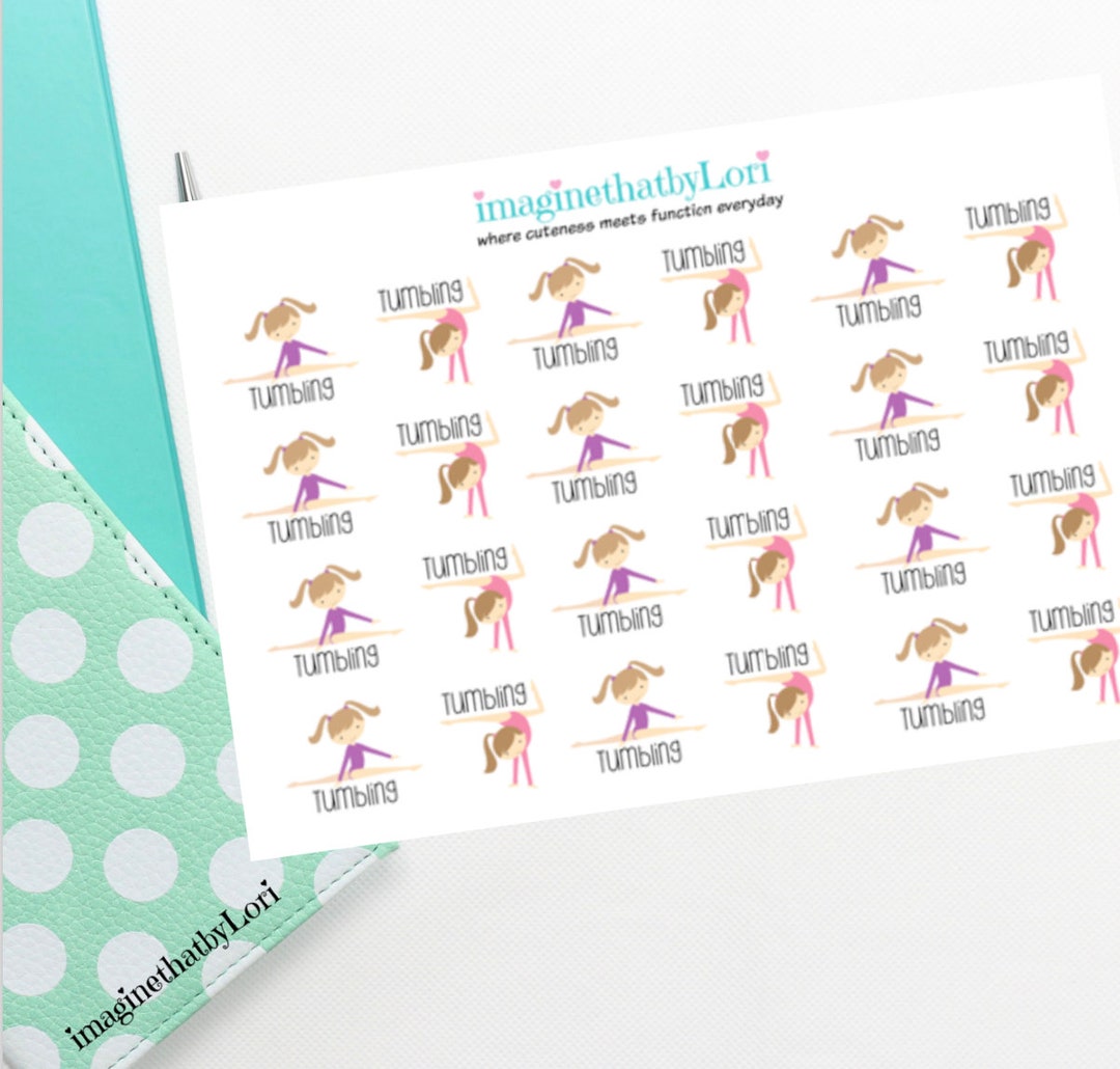 Gymnastics Girl Planner Stickers - Etsy
