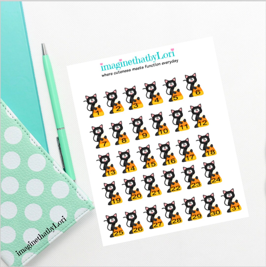 Mini Halloween Black Cat Candy Corn Countdown Date Cover - Etsy