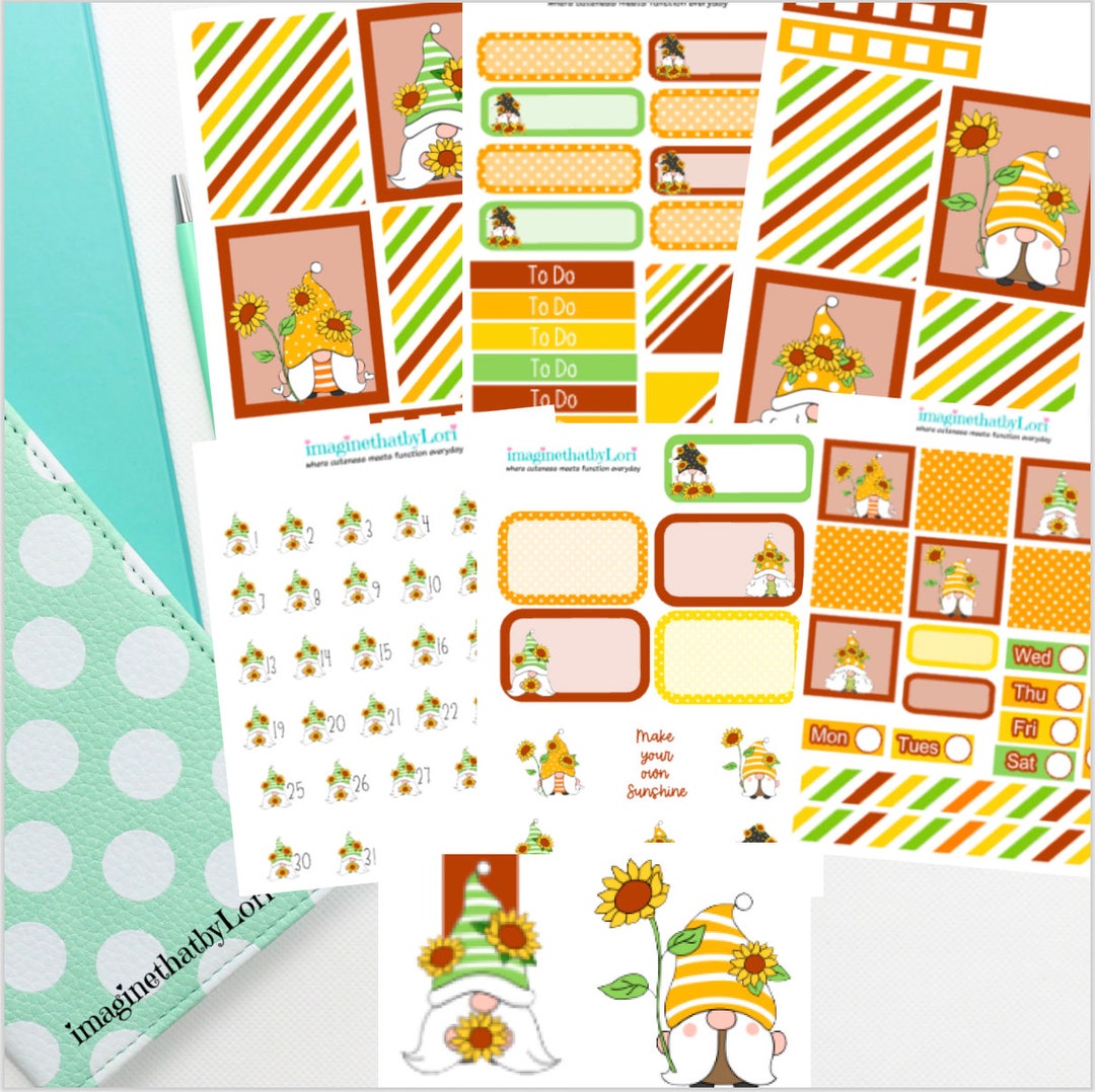 Calendar Sunflower Gnome Fall Mini Kit - Etsy