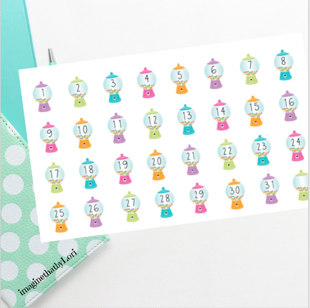 The Candy Shop Bubble Gum Countdown - Etsy