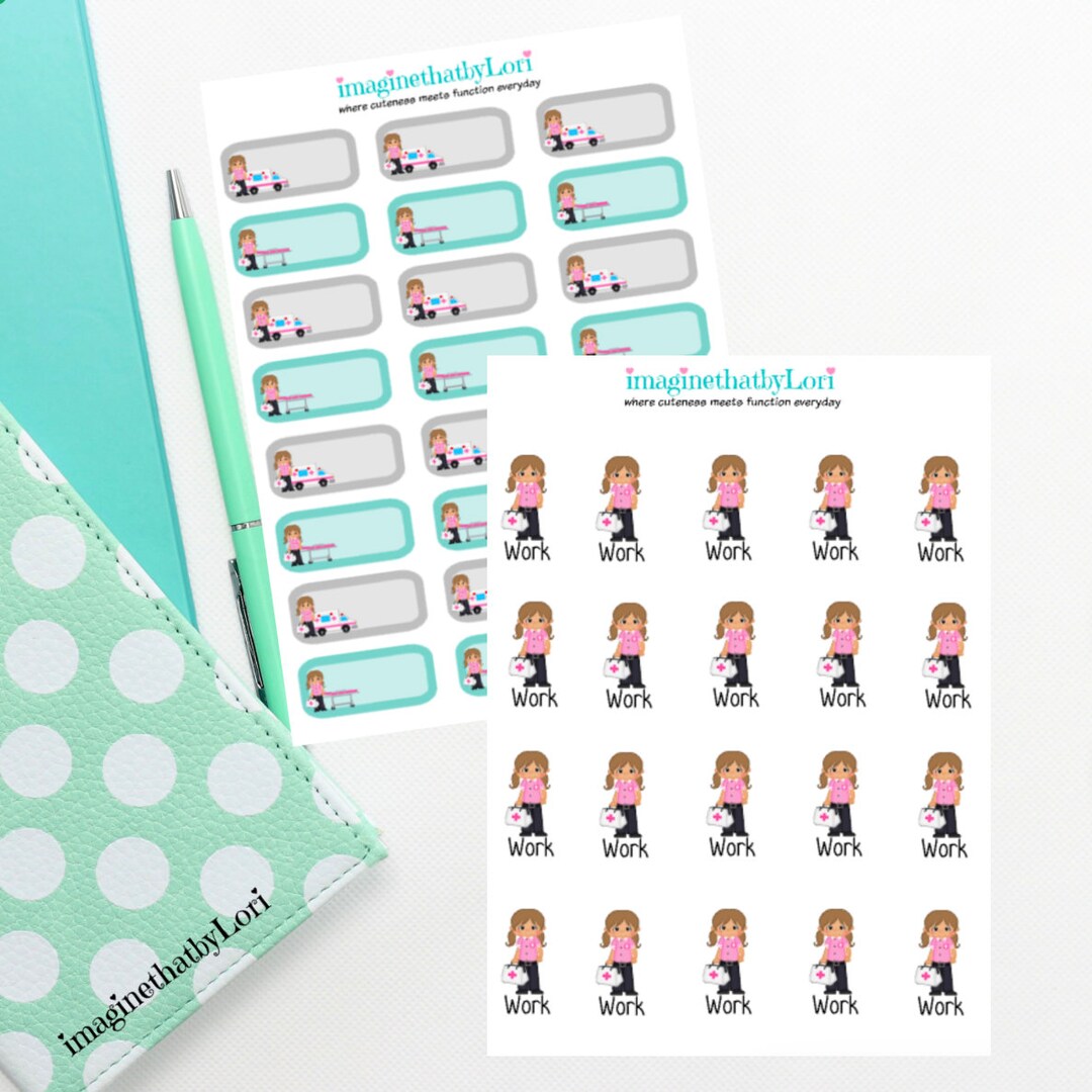 EMT Girl Brown Hair First Responder Paramedic Planner Stickers - Etsy